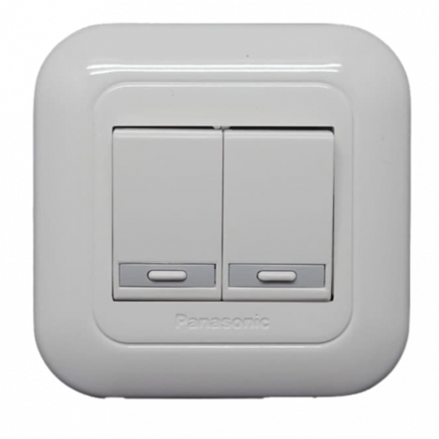 Saklar Ganda Panasonic WIDES WEJ5531X2+78029W SERI 16A White | Mitraruma